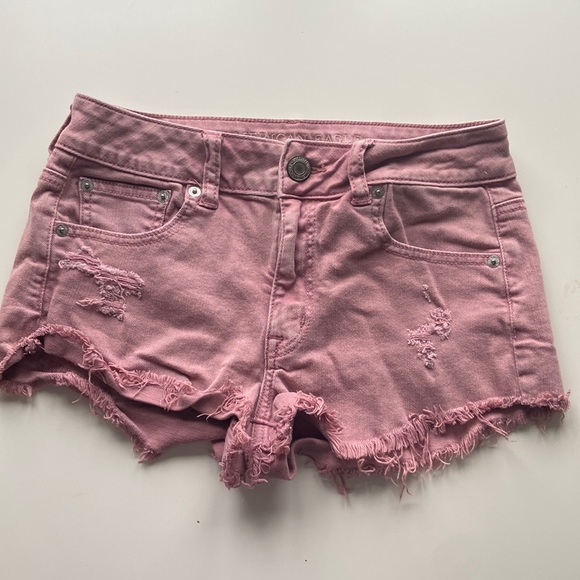 American Eagle Outfitters | Shorts | American Eagle Pink Jean Shorts ...